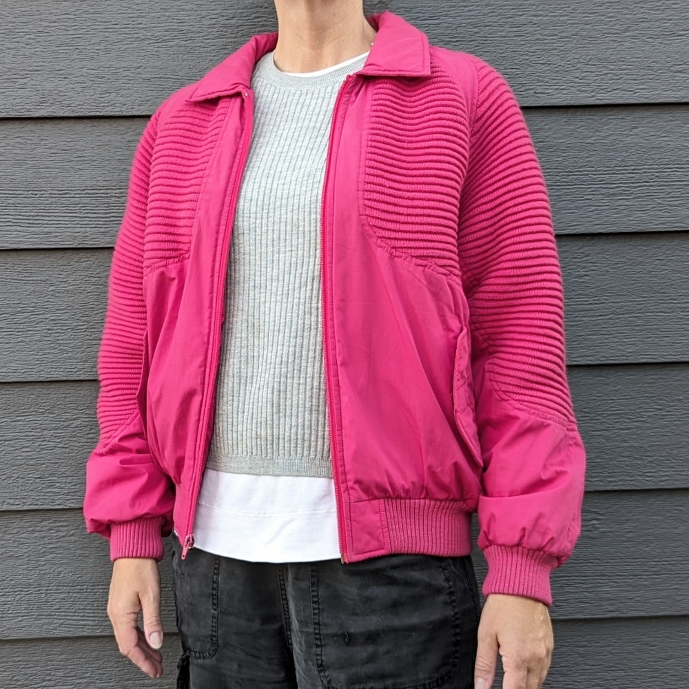1980's Pink Polyfill Jacket 80's S - Gem